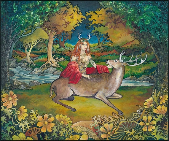 Elen of the Ways Goddess of the Wildwood 8x10 Giclée Print on - Etsy