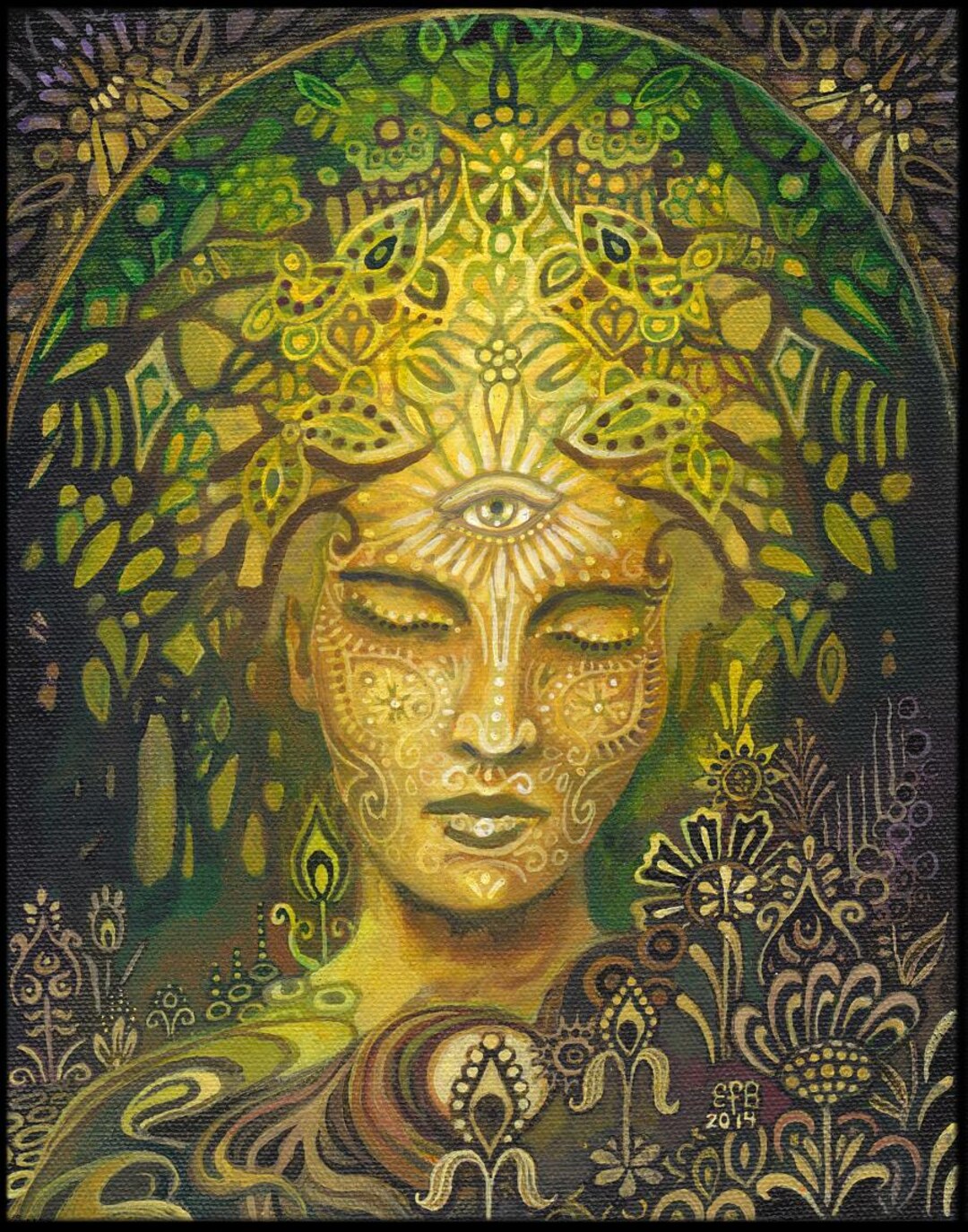 Sophia 11x14 Art Print on Canvas Goddess of Wisdom Artwork, Mystical ...