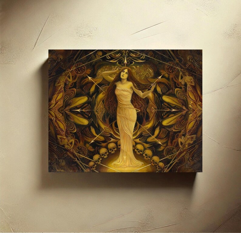 Eris Goddess of Chaos Art Print: Dark Occult Mythology Canvas (16x20 ...