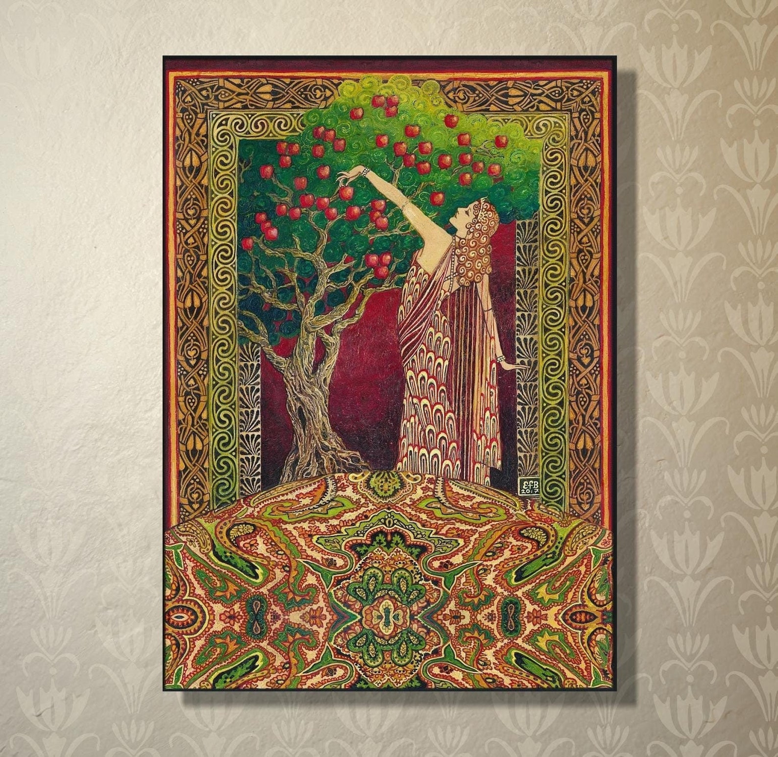 Idun Norse Goddess Art Card: Scandinavian Mythology Print (5x7) - Etsy