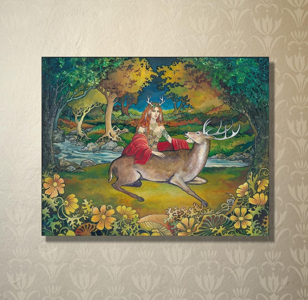 Elen of the Ways Art Print: Celtic Goddess, Pagan Mythology Decor ...