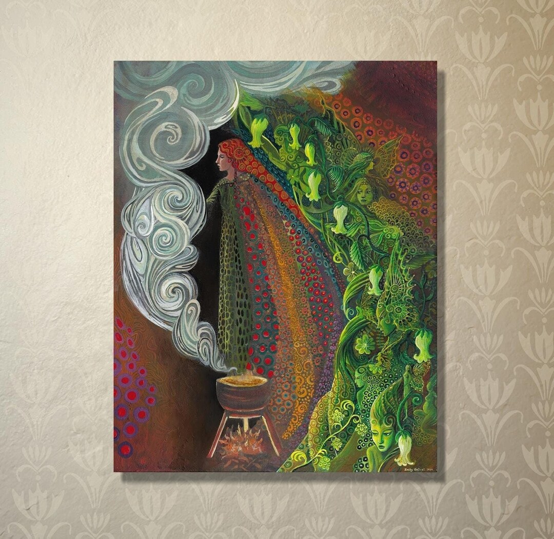 Witches Brew Art Print: Mystical Witchy Bohemian Goddess Decor (16x20 ...
