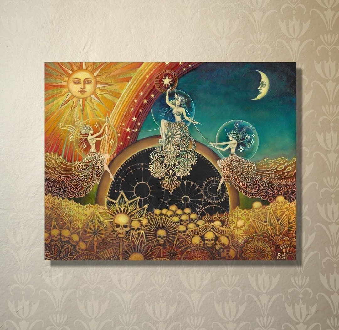 Three Fates Art Print: Art Nouveau Goddess Mythology - 11x14 - Etsy