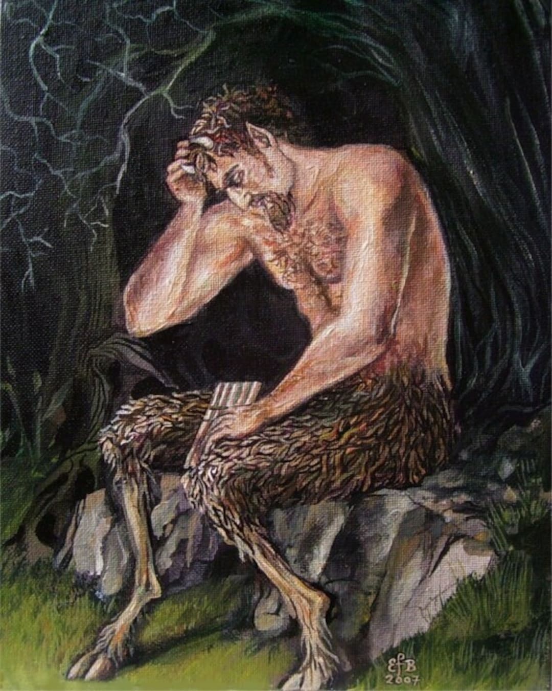 Satyr 8x10 Fine Art Print Pagan God Greek Mythology Goddess Art - Etsy