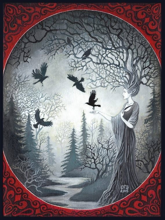 The Goddess Macha and the Unkindness of Ravens 8x10 Giclée | Etsy