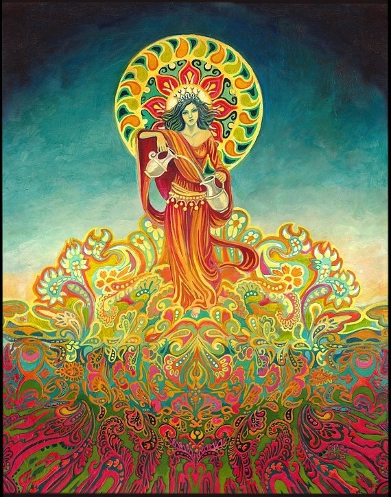 Temperance Tarot Art Nouveau