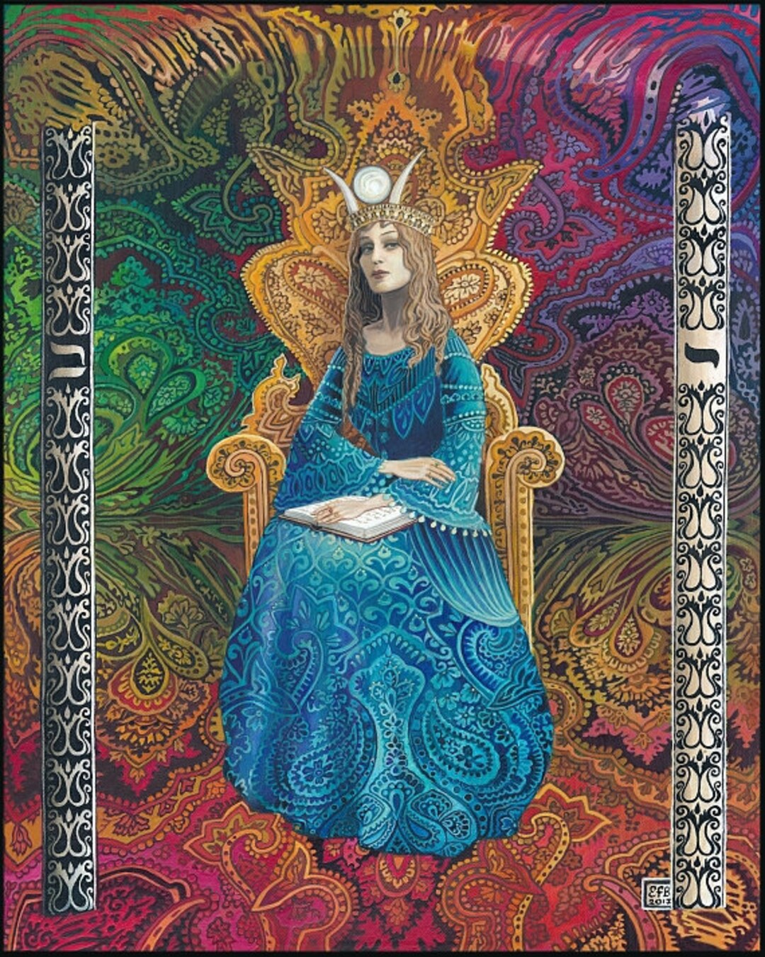 The High Priestess 20x24 Poster Print Tarot Card Psychedelic Art ...