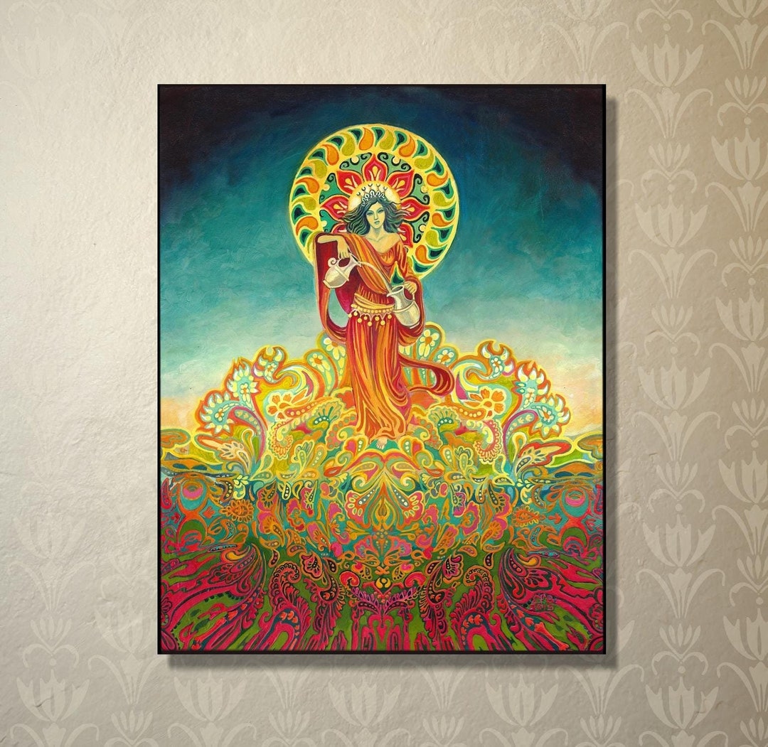Temperance Tarot Art Print: Mystical Goddess Painting (16x20) - Etsy