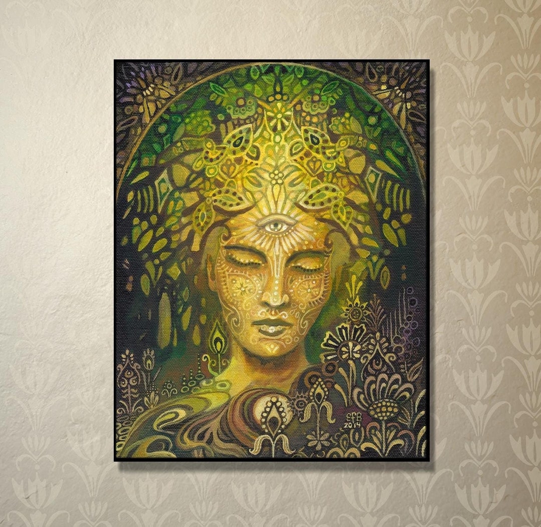 Sophia 11x14 Art Print – Goddess of Wisdom Artwork, Mystical Divine ...