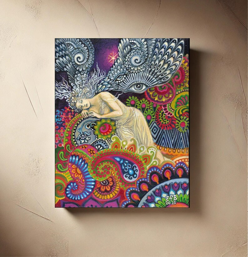 Theia Goddess Art Print: Psychedelic Bohemian Decor (8x10) - Etsy
