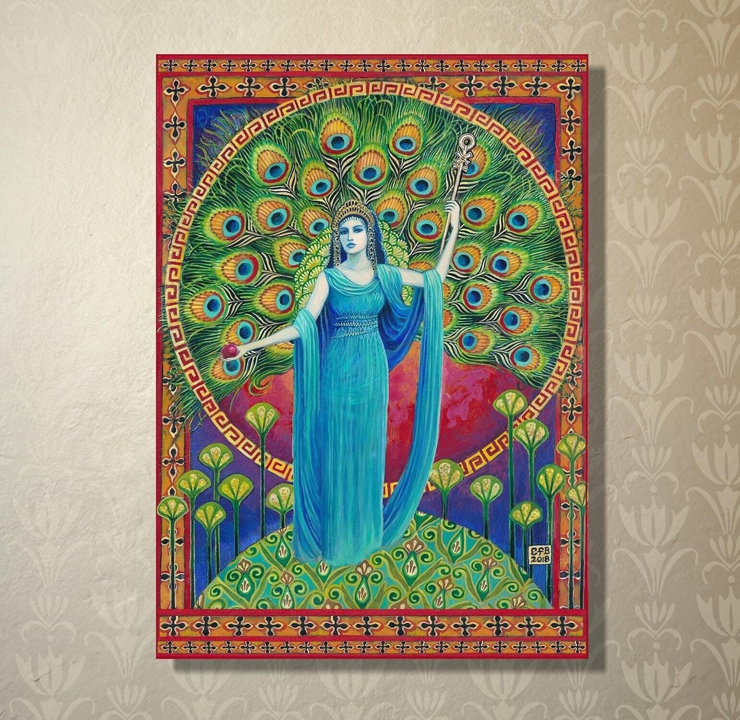Hera Greek ACEO Mini Art Print - Mythology Decor, Divine Feminine Altar ...