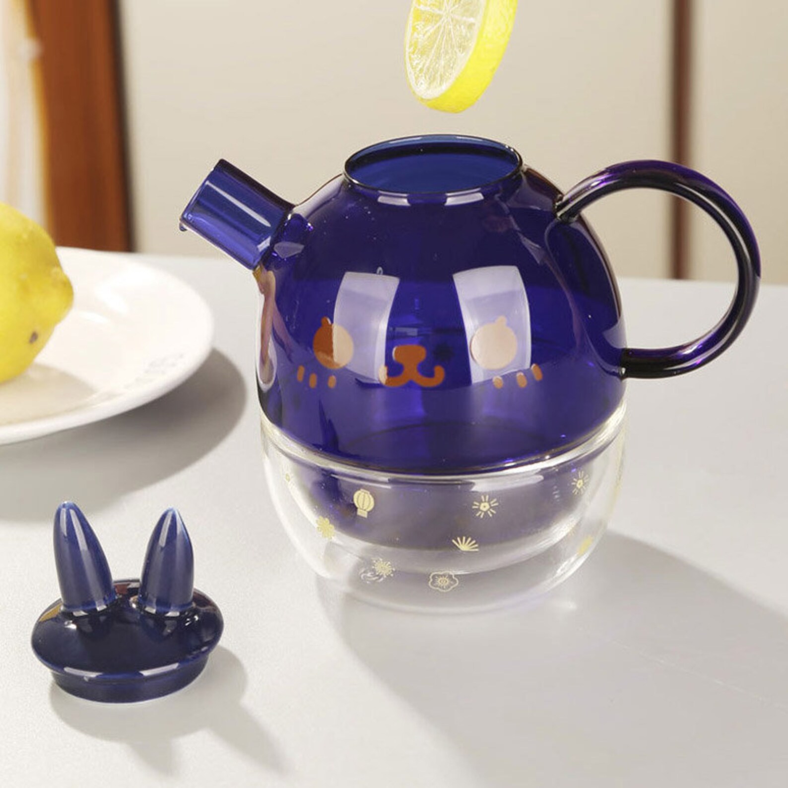 High Borosilicate Glass Tea Set, Cute Glass Teapot Set, Creative Cup ...