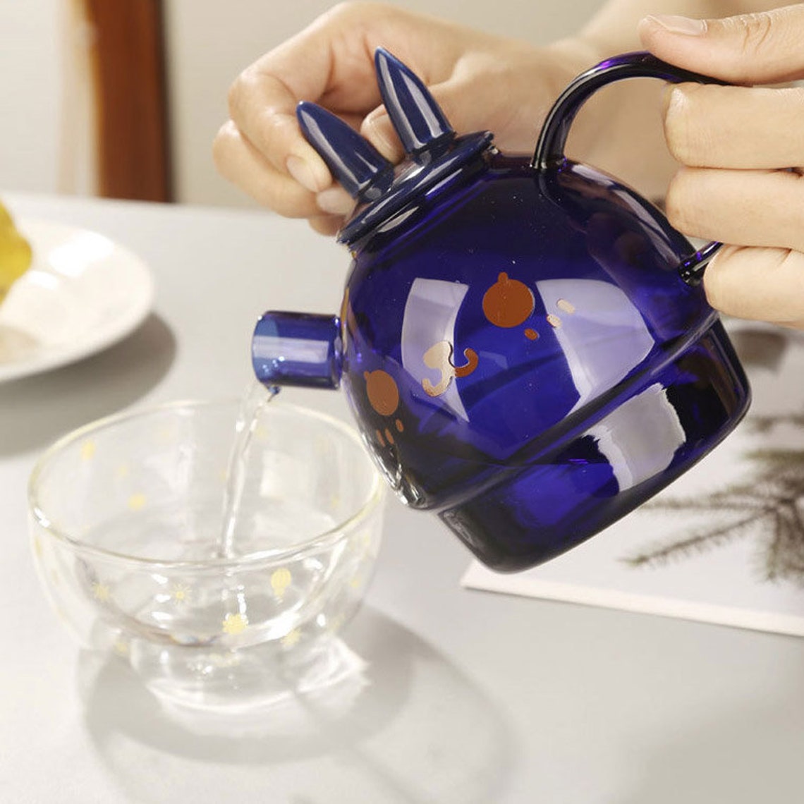 High Borosilicate Glass Tea Set, Cute Glass Teapot Set, Creative Cup ...