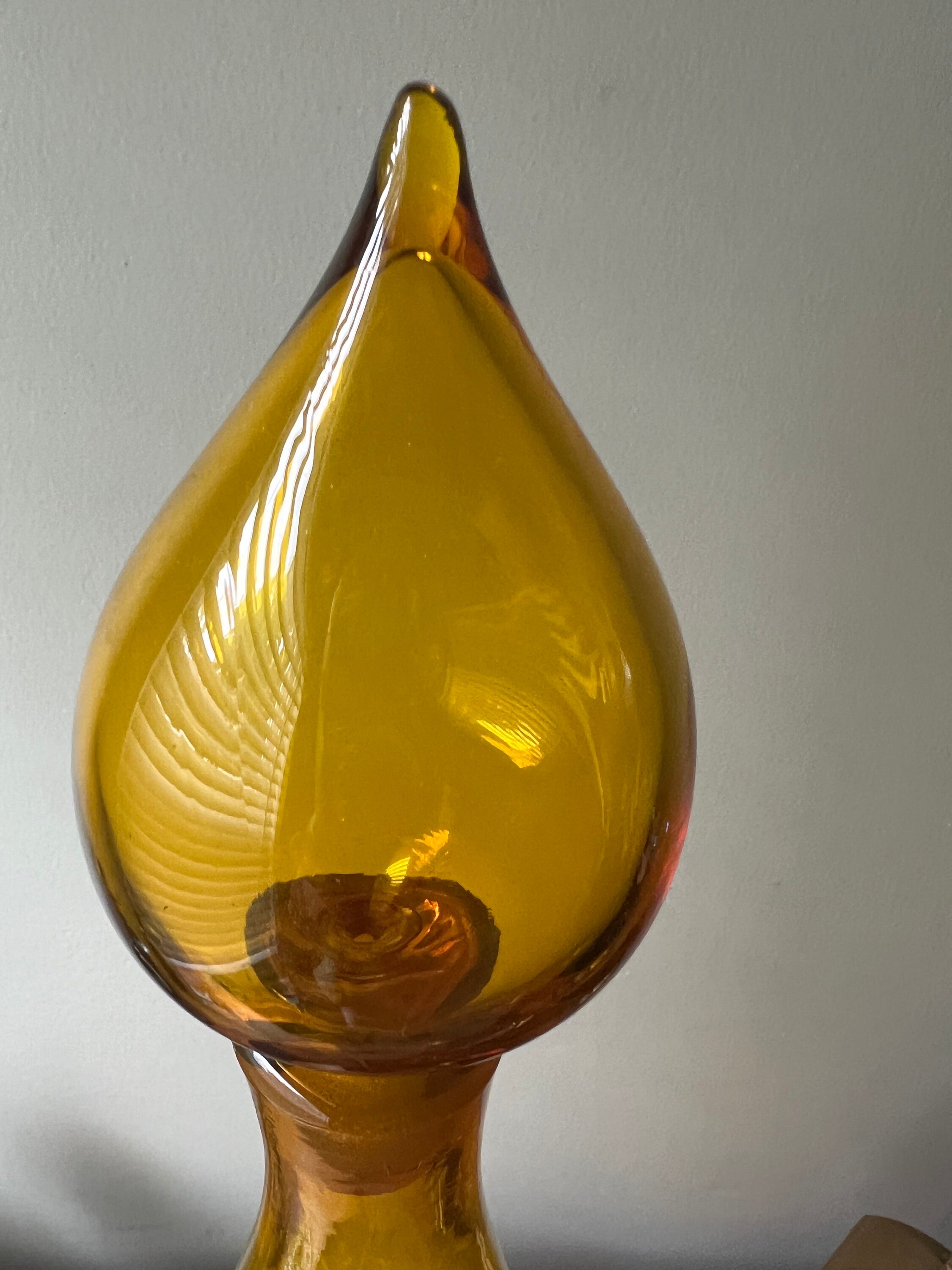 1950s Mid-century Modern Blenko 24 Yellow Decanter Designed by Wayne ...