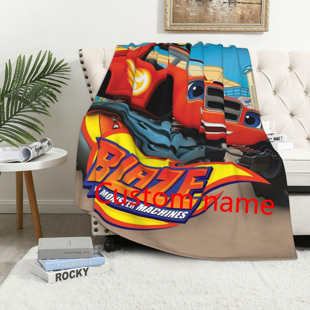 Personalized Blaze and the Monster Machines Blanket, Blanket Birthday ...
