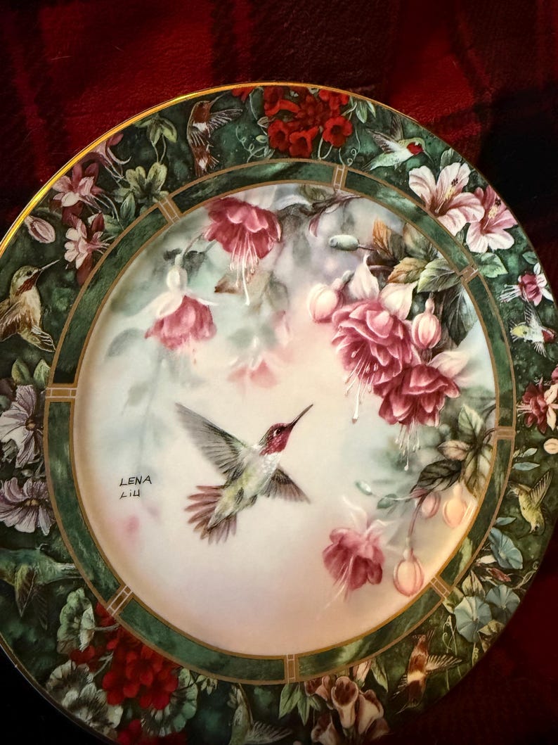 The Rufous Hummingbird - Limited Edition Porcelain Plate by Lena Liu ...