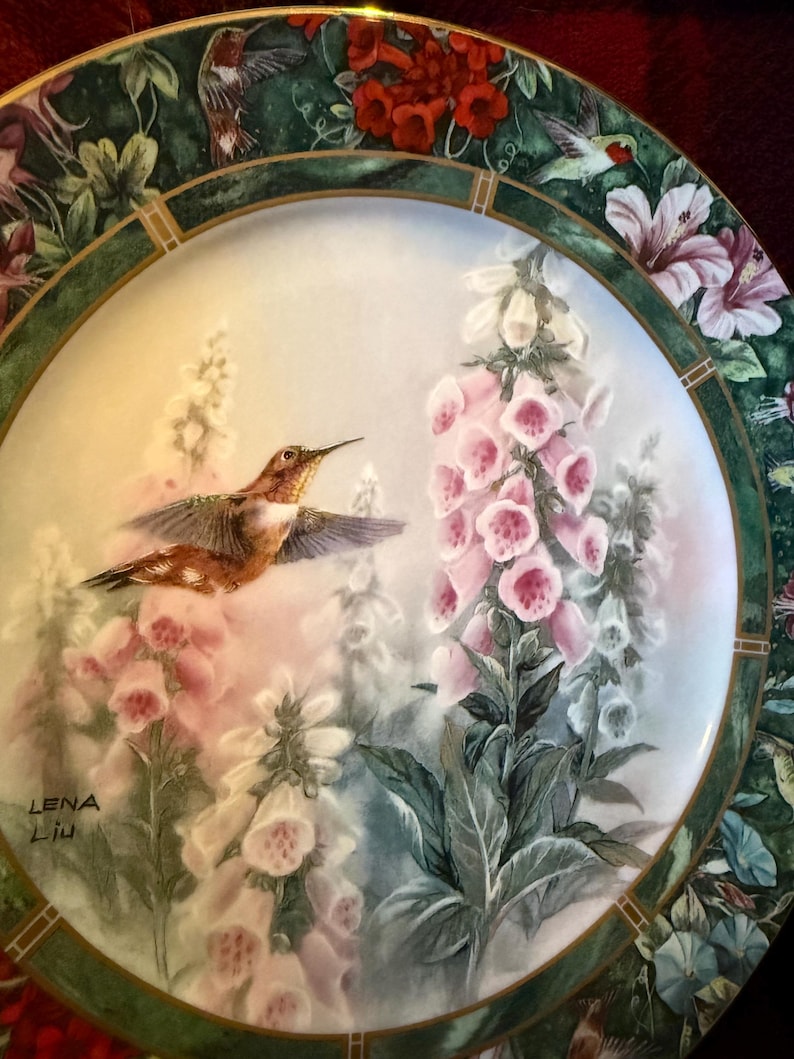 The Rufous Hummingbird - Limited Edition Porcelain Plate by Lena Liu ...