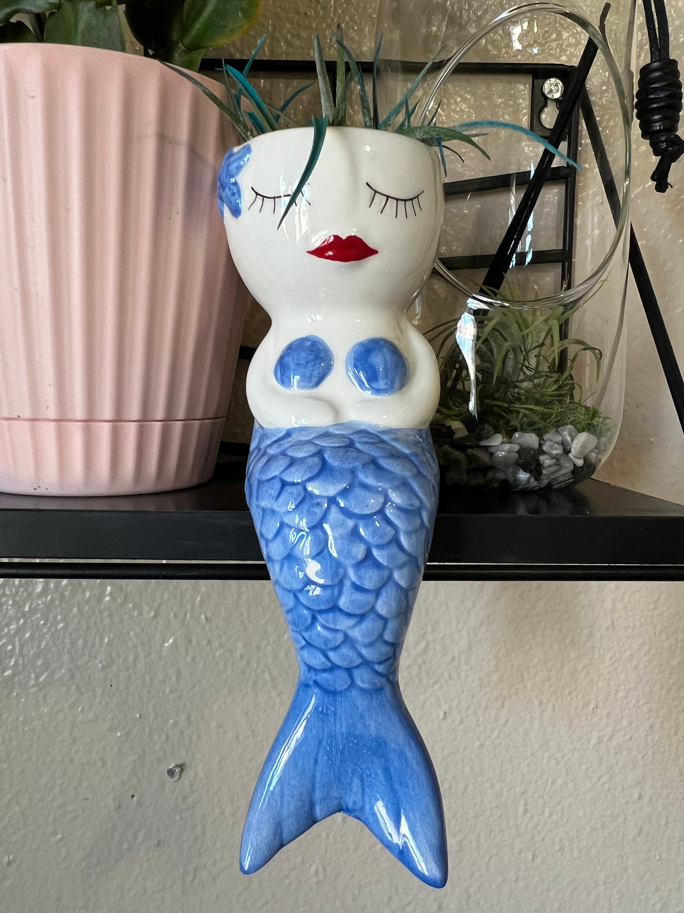 Mermaid Planters Airplant Holder Set of 2. - Etsy