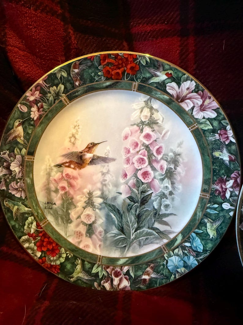 The Rufous Hummingbird - Limited Edition Porcelain Plate by Lena Liu ...