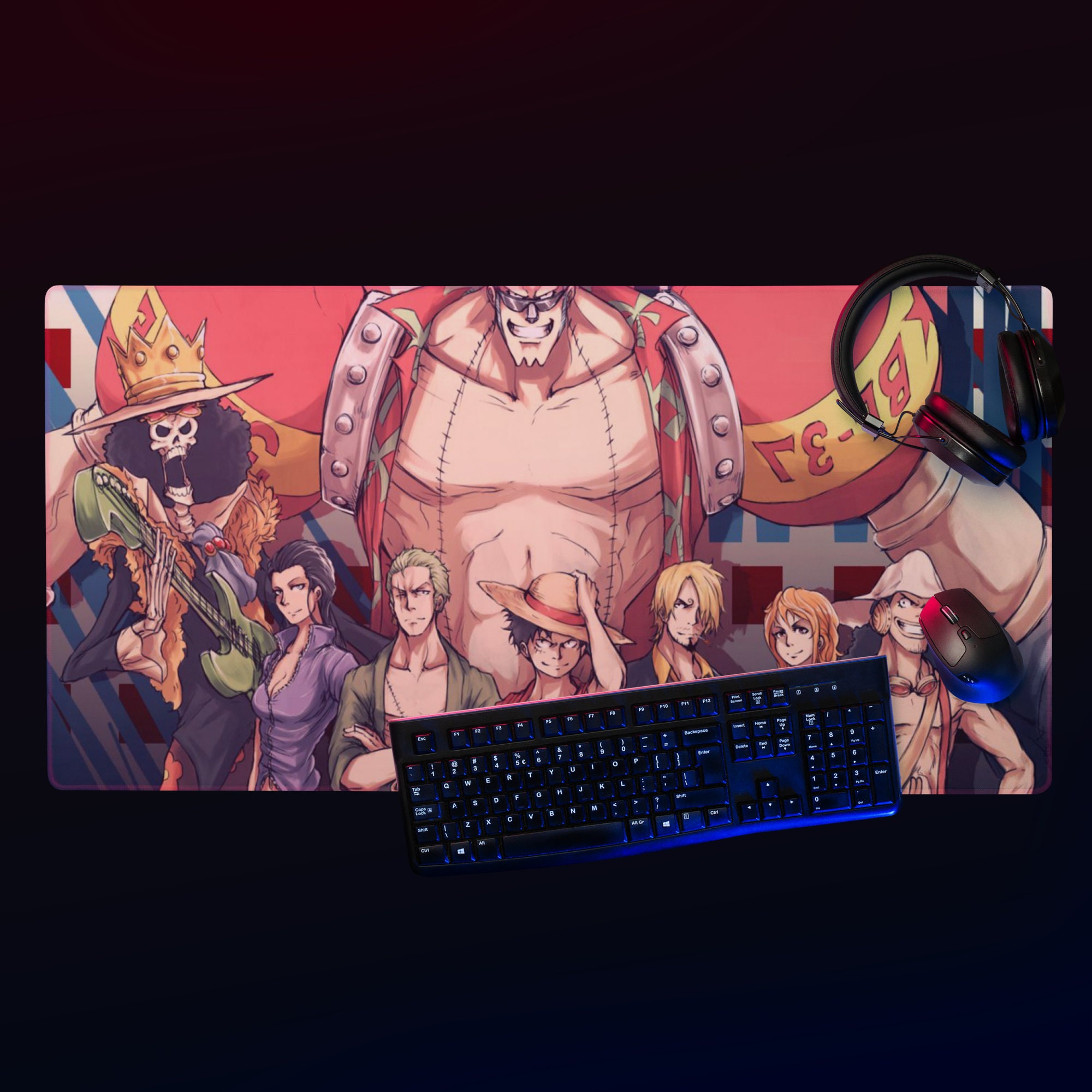 One Piece Anime Mouse Pad, Strawhat Luffy Gaming Mouse-pad, Franky ...