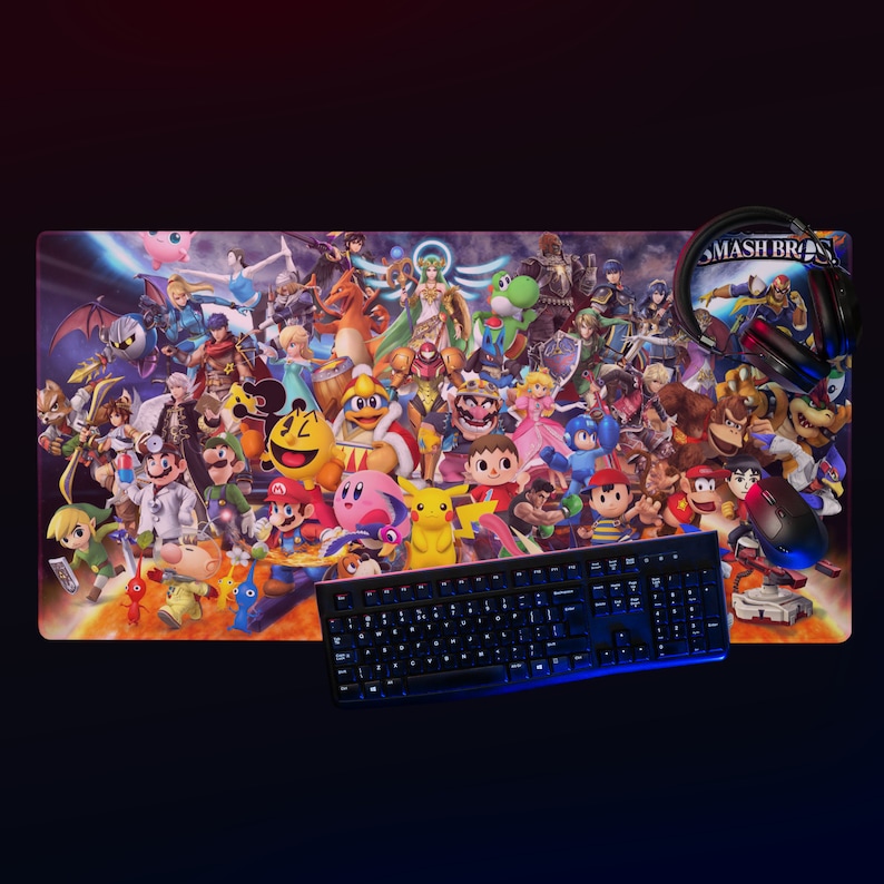 Super Smash Bros Anime Mouse Pad, Mario Gaming Mouse-pad, Nintendo ...