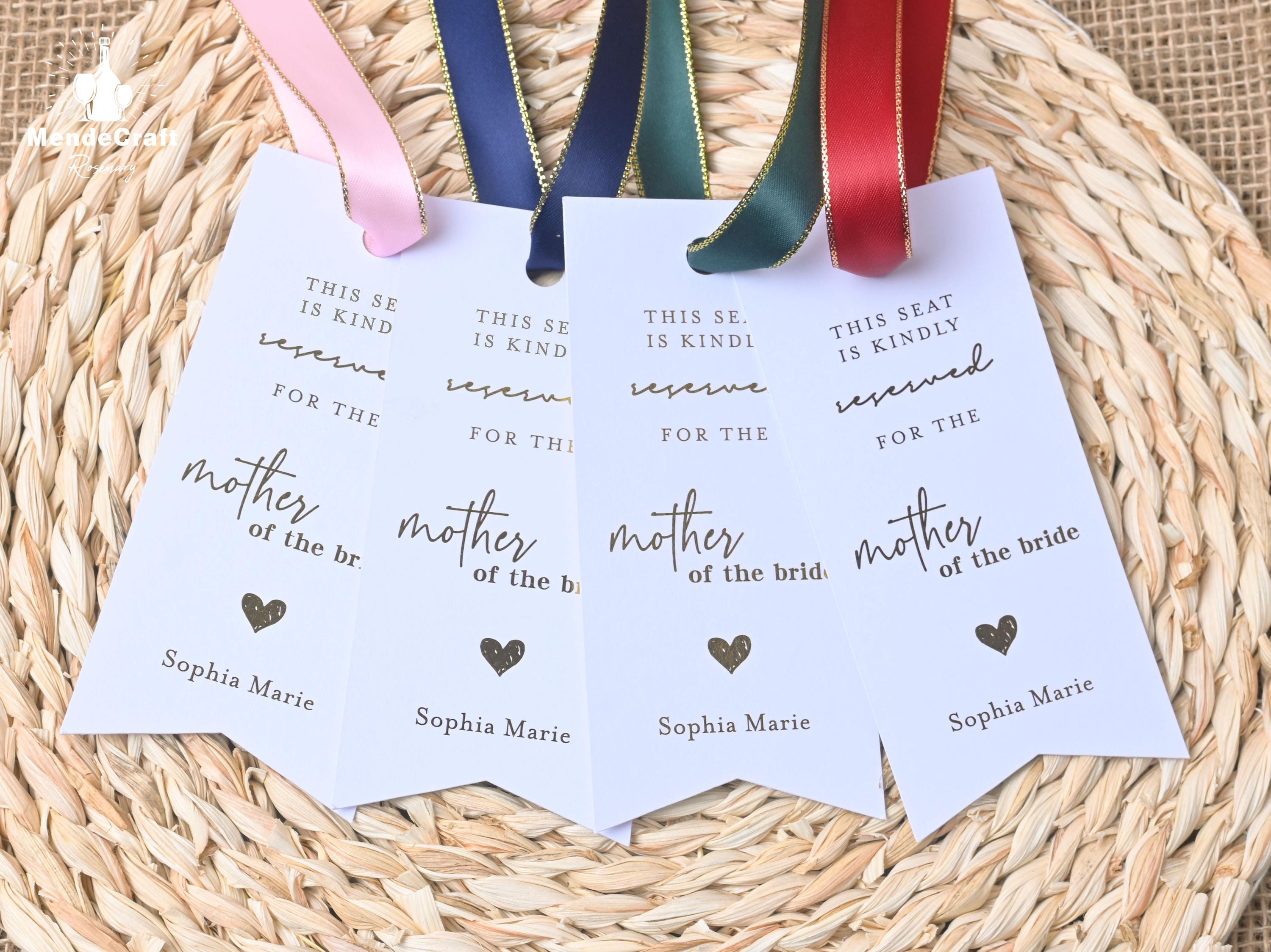 Foiled Wedding Seat Reservation Tag: Personalized Ceremony Decor - Etsy
