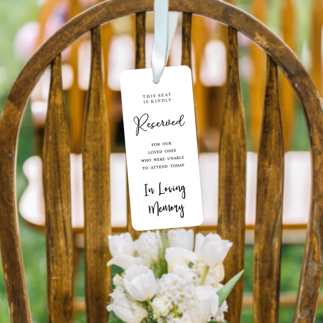 Reserved Memorial Sign, in Loving Memory Sign, Memorial Hanging Chair ...