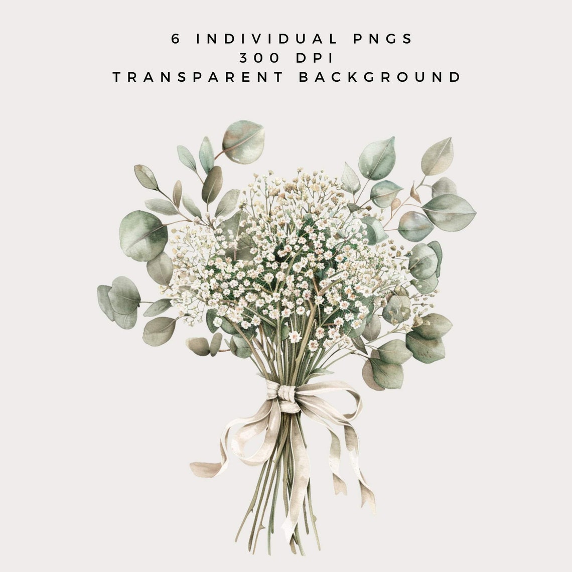 Baby Breath Floral Clipart Bouquets and Wreaths Babys Breath Bouquet ...