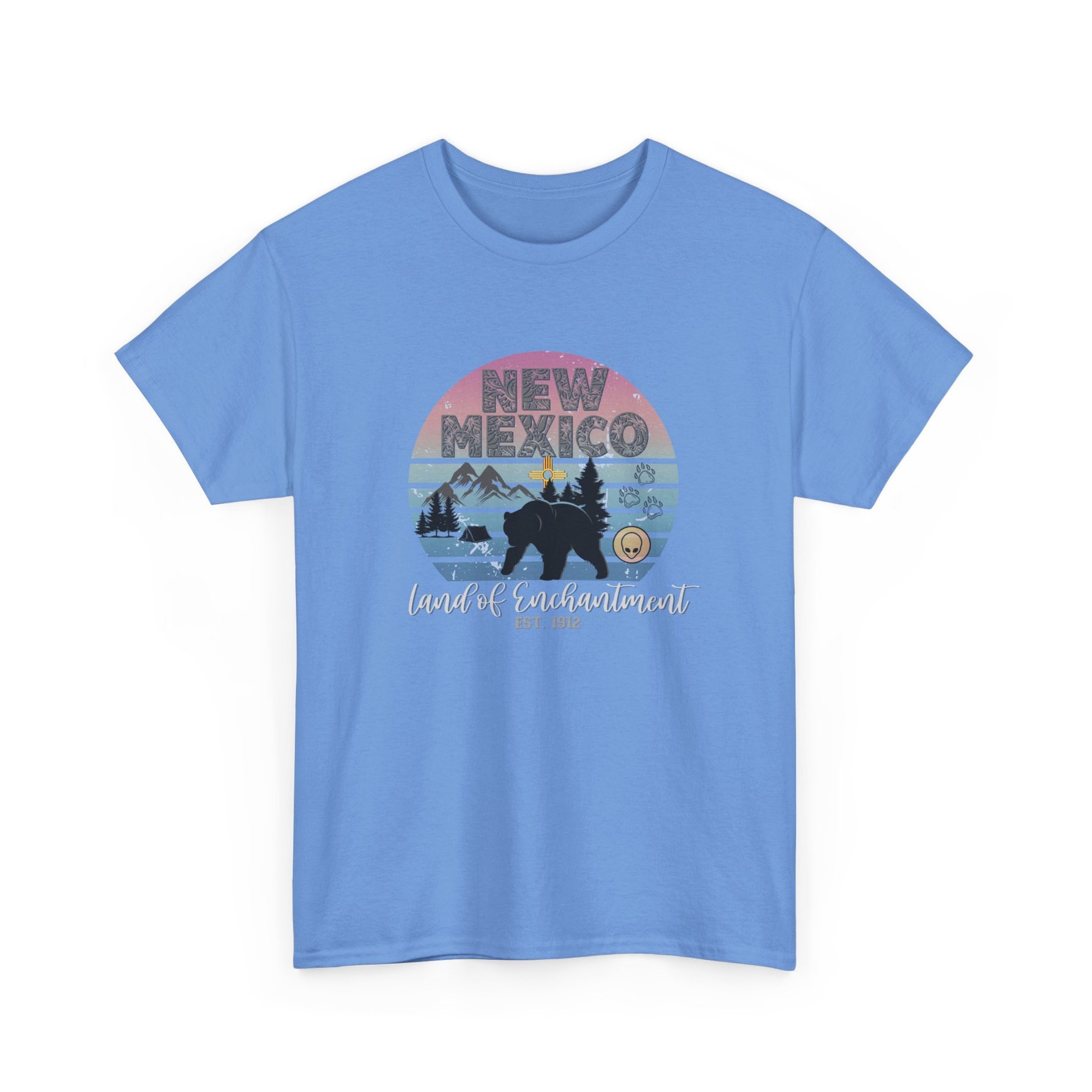 New Mexico "land of Enchantment", New Mexico Crewneck T-shirt, 47th ...