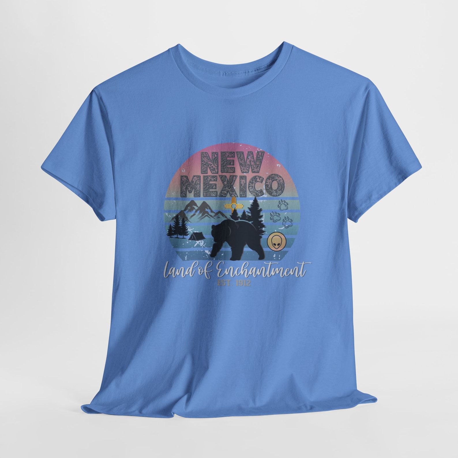 New Mexico "land of Enchantment", New Mexico Crewneck T-shirt, 47th ...