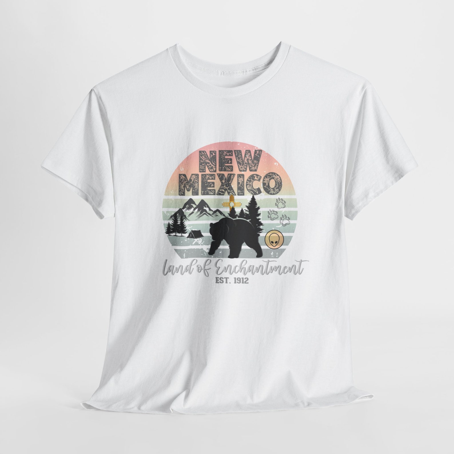 New Mexico "land of Enchantment", New Mexico Crewneck T-shirt, 47th ...