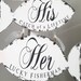 Mr and Mrs WEDDING CHAIR SIGNS | Her Lucky Fisherman | His Lucky Catch ...