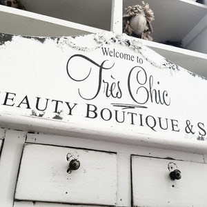 Shabby Chic BUSINESS SIGN | Custom Business Name Sign With Roses ...