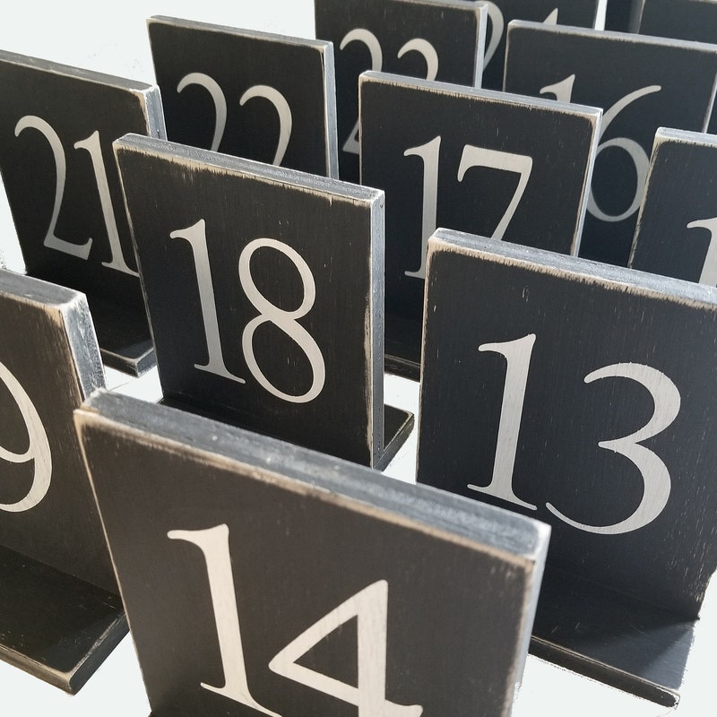 Rustic Table Numbers - Etsy