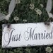 JUST MARRIED SIGN | Wedding Sign | Just Married Prop | Rustic Wedding ...