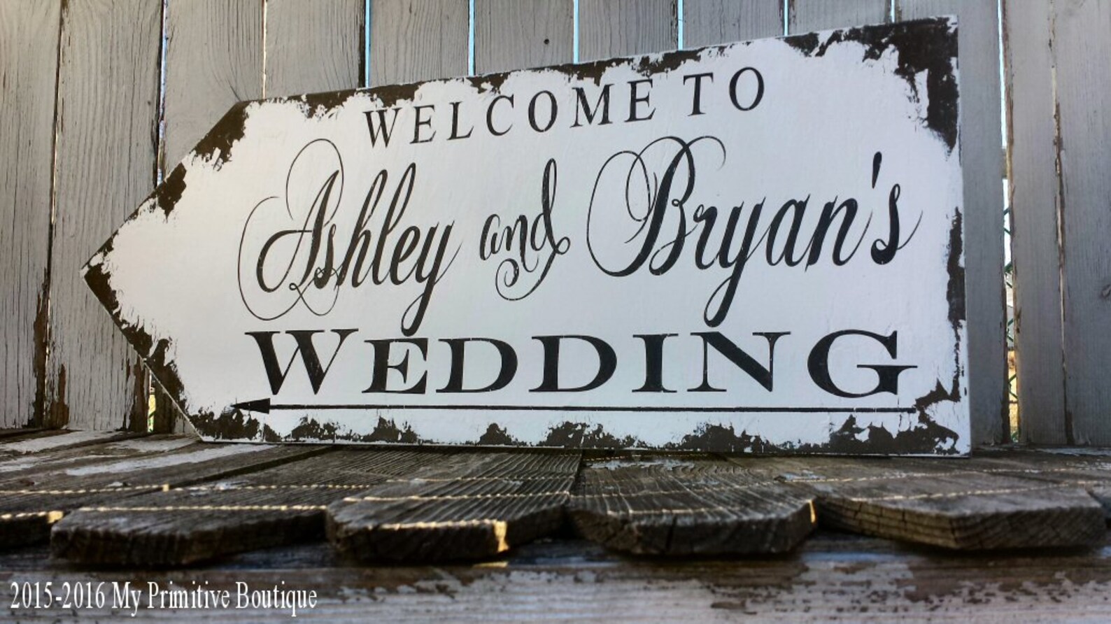 Welcome Wedding Arrow Sign Large Rustic Wedding Arrow | Etsy