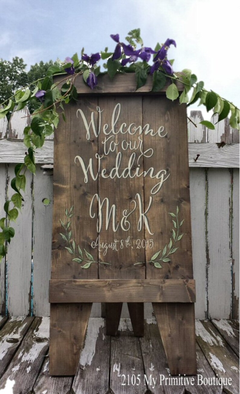 Rustic Wedding Welcome Sign Rustic A-frame Sign Rustic - Etsy