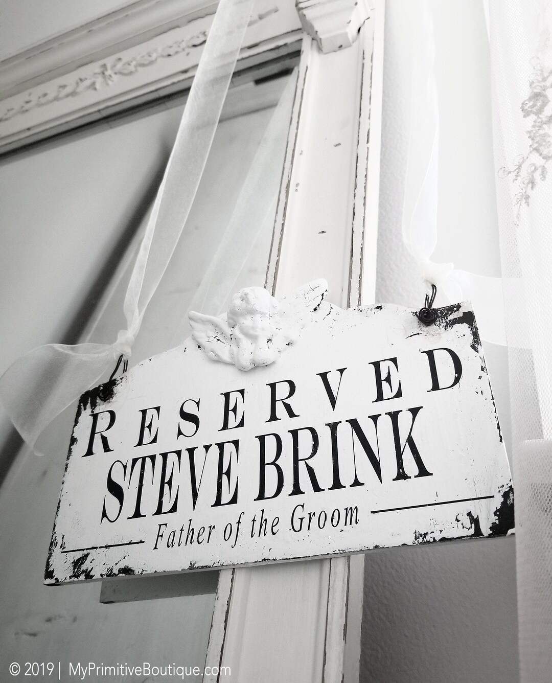 In Loving Memory Sign | Reserved Sign | Rustic Wedding Chair Sign ...