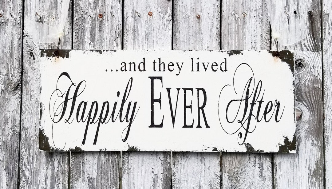 Happily Ever After Sign | Rustic Wedding Signs | Ring Bearer Signs ...