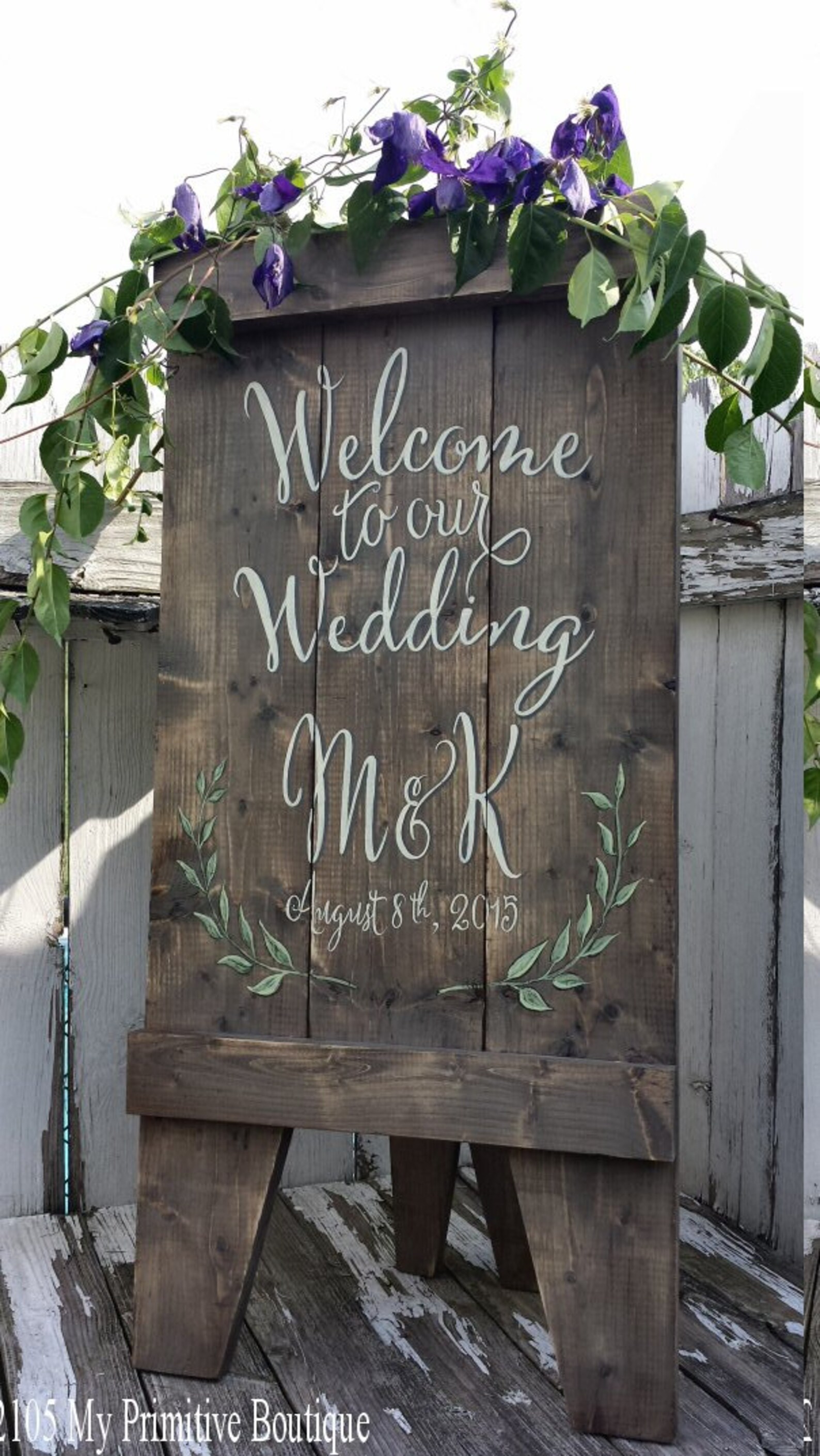 Rustic Wedding Welcome Sign Rustic A-frame Sign Rustic - Etsy