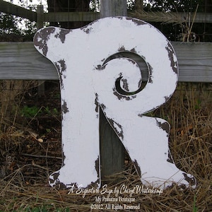 WOODEN WALL LETTER | Large Wooden Letters | Letter R | Guest Book Idea ...