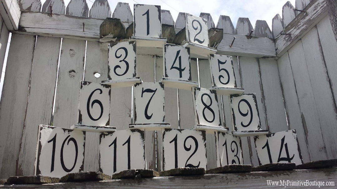 Wooden Table Numbers | WEDDING TABLE NUMBERS | Rustic Table Numbers ...
