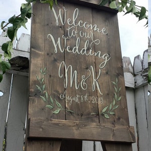 Rustic Wedding Welcome Sign | Rustic A-frame Sign | Rustic Wedding ...