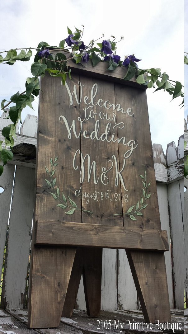 Rustic Wedding Welcome Sign Rustic A-Frame Sign Rustic | Etsy
