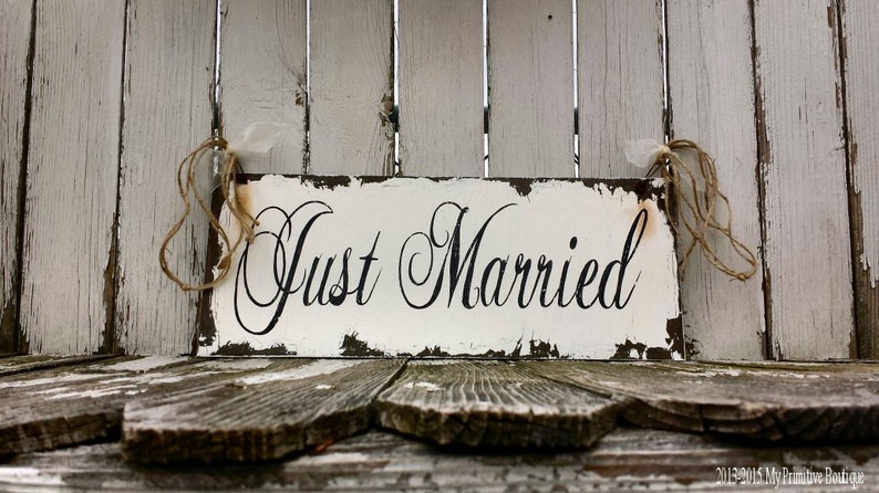 Just Married Sign Rustic Wedding Sign Wedding Photo Props - Etsy