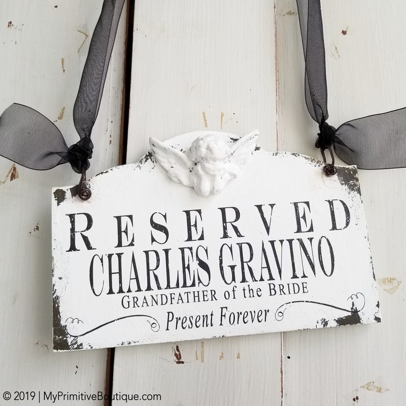 In Loving Memory Sign Reserved Sign Rustic Wedding Chair - Etsy