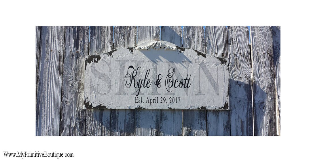 Wooden Established Sign | FAMILY NAME SIGN | Wedding Sign |custom Name ...
