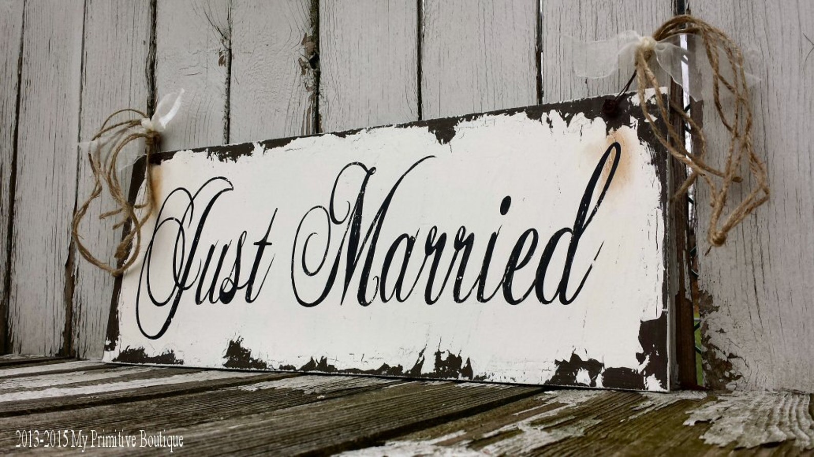 Just Married Sign Rustic Wedding Sign Wedding Photo Props - Etsy