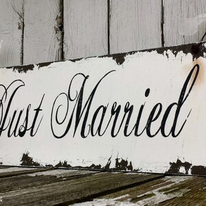 Just Married Sign | Rustic Wedding Sign | Wedding Photo Props | Ring ...