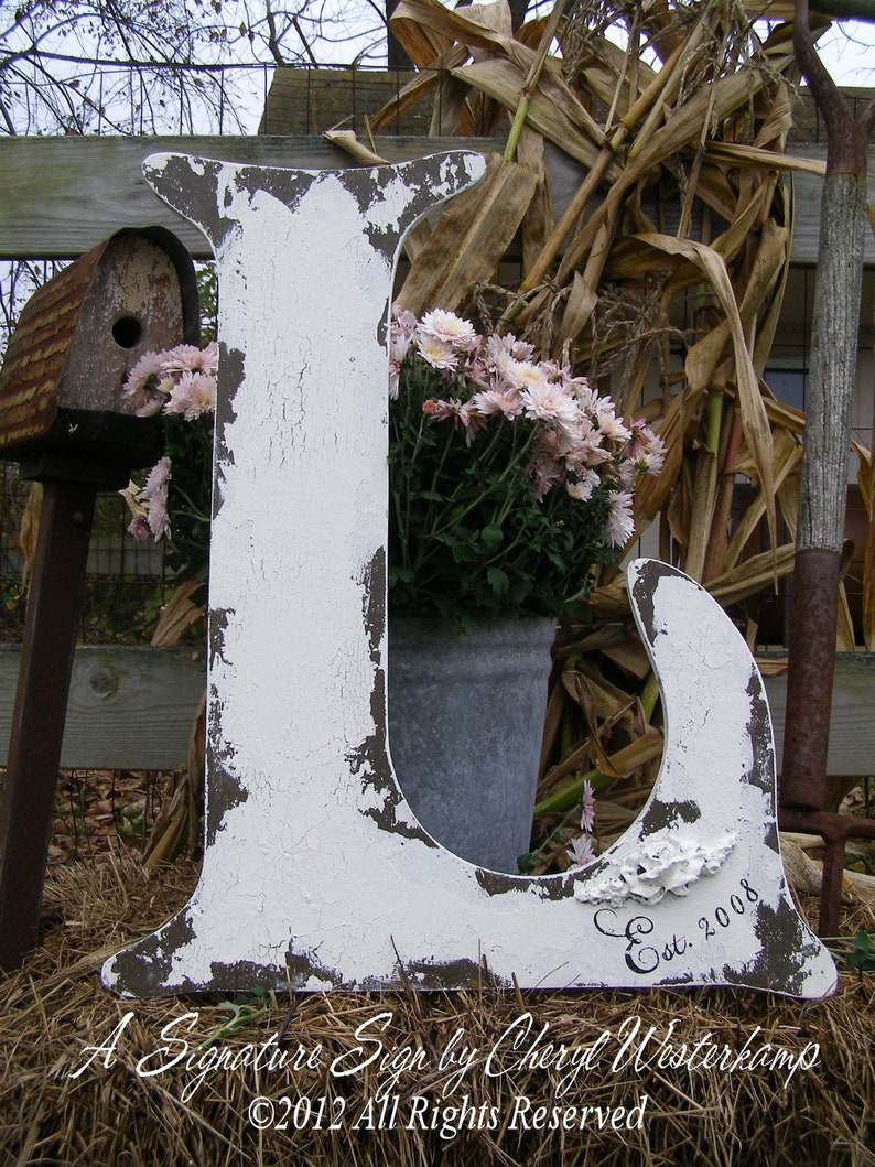 DECORATIVE WOODEN LETTERS Fancy Wooden Letters Wooden | Etsy